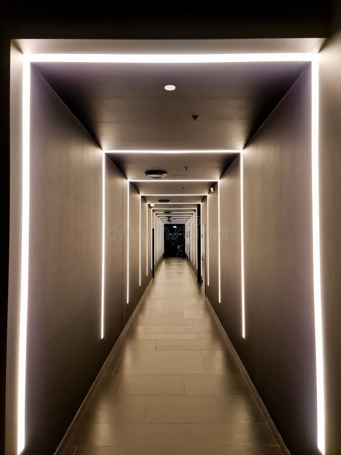 Led hallway stock image. Image of architecture, arch - 197992683