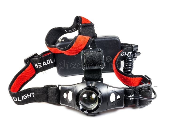 Led head lamp stock photo. Image of battery, night, lamp - 44268232