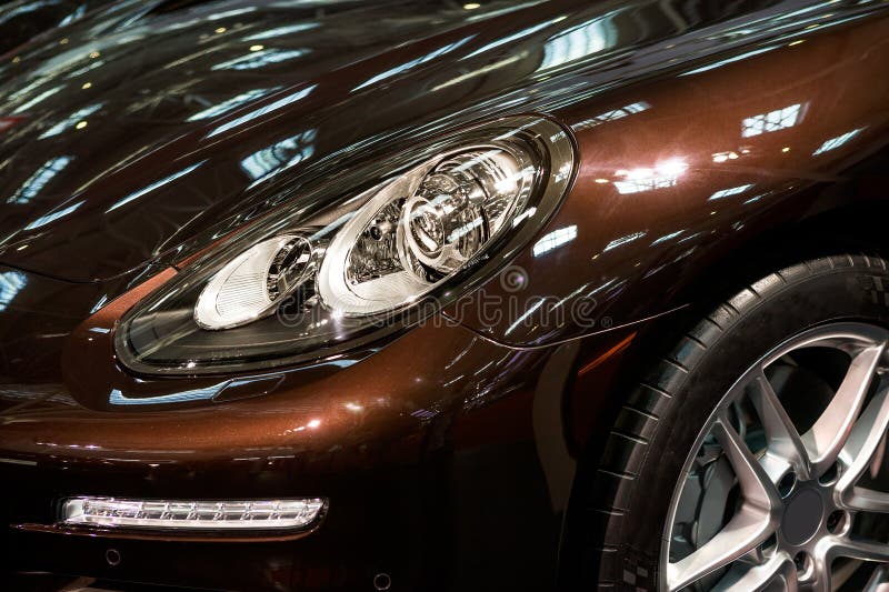 Sport car headlight stock photo. Image of glass, aggressive - 33114184