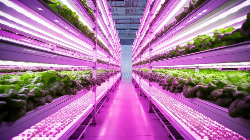 Led hydroponic lighting stock illustration. Illustration of indoor ...