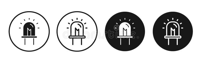 LED Icon Vector Set on White Background Stock Vector - Illustration of ...