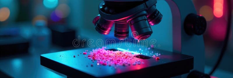 LED Illuminated Microscope, Vibrant Biological Specimen Slide ...