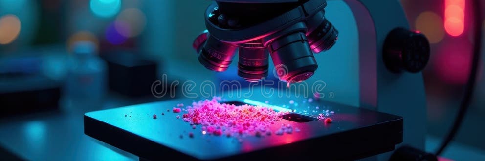 LED Illuminated Microscope, Vibrant Biological Specimen Slide ...