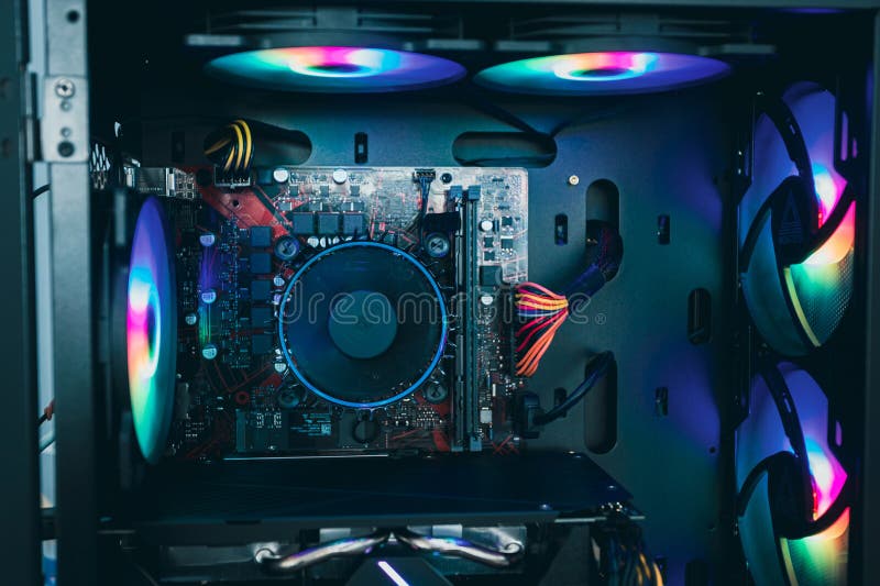 LED Inside a High Performance Computer. Stock Image - Image of computer ...