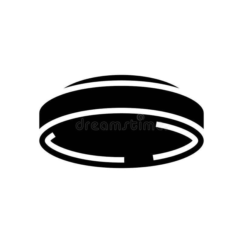 Led Lamp Ceiling Glyph Icon Vector Illustration Stock Vector ...