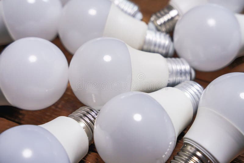 LED Lamp Close-up with E27 Base Stock Photo - Image of luminance, energy: 380395394