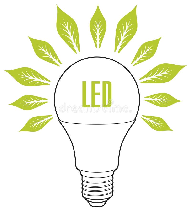 Led Lamp ECO Energy Concept Stock Vector - Illustration of conservation ...