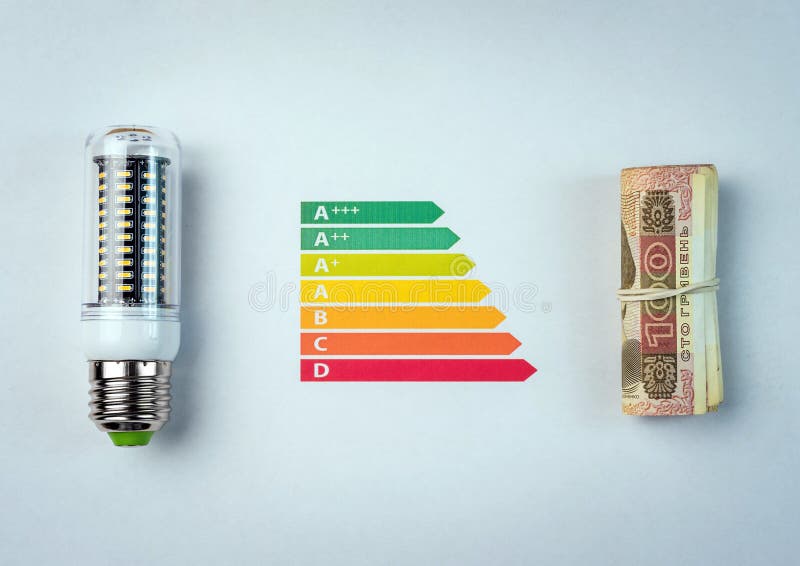 LED lamp and money stock image. Image of concept, inspiration - 76255759