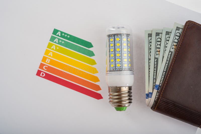 LED lamp and money stock photo. Image of bill, dollar - 74221628