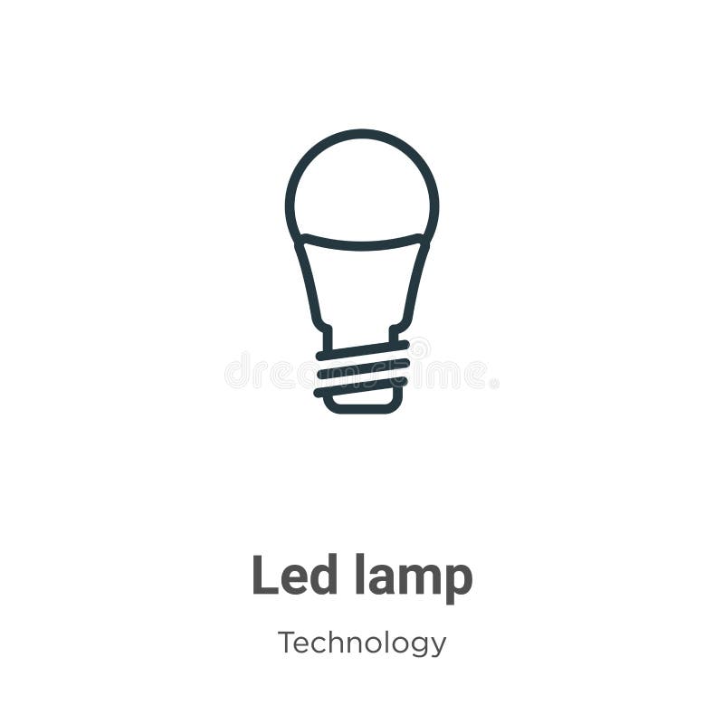 Thin Line Simple Black Led Bulb Stock Illustrations – 287 Thin Line ...