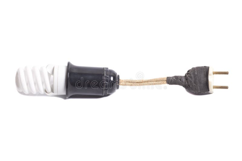 LED Lamp in the Socket with Plug Stock Image - Image of filament, bulb ...