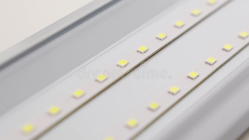 LED Lamp on a White Background. Internal Device Stock Video - Video of ...