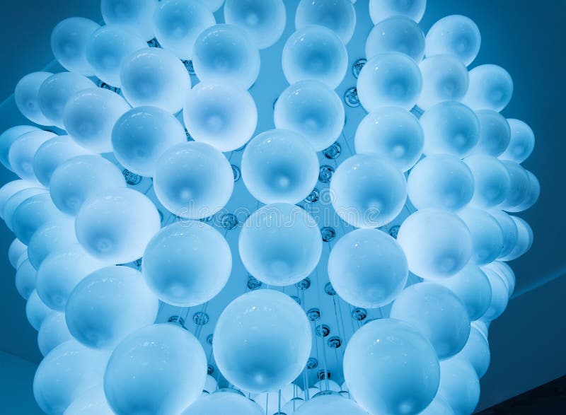 Led Lamps Blue Light Science Stock Photo - Image of glowing, creative ...