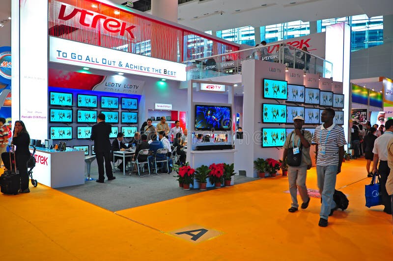 Led And Lcd Tv Booth At Canton Fair 2011 Editorial Photography - Image ...