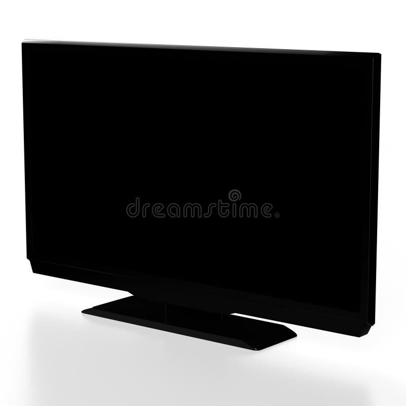 LED LCD Tv Isolated on White Background. Stock Image - Illustration of ...