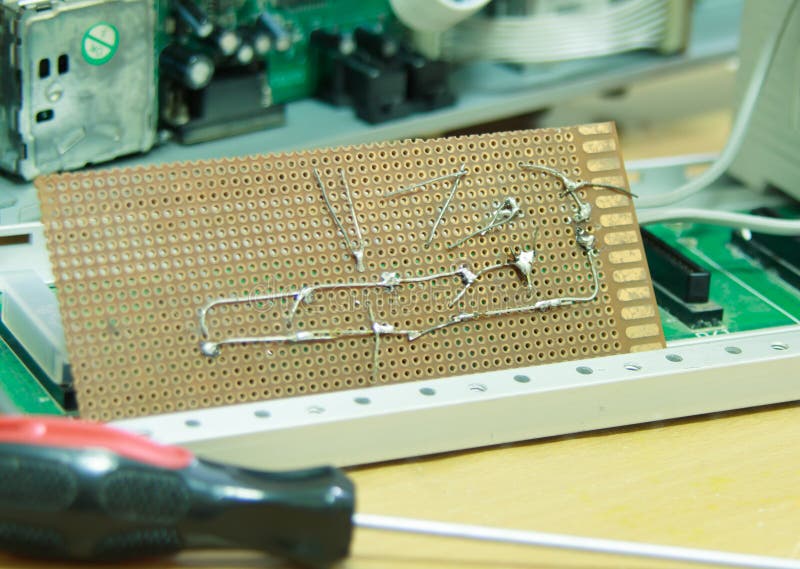 LED leg on Circuits stock image. Image of semi, pattern - 76566789