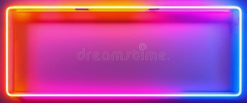 Led Light Background Stage Glowing Neon Frame Stock Illustration ...
