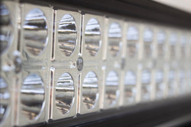 LED Light Bar Macro stock photo. Image of technology - 124486016