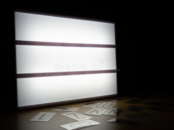LED Light Box Blank Template with Room for Message Stock Image - Image ...