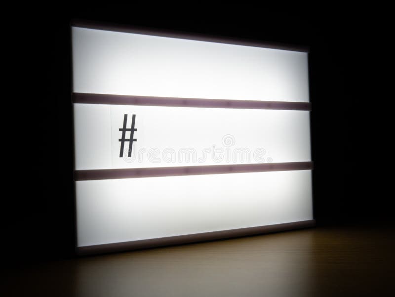 LED Light Box Blank Template with Room for Message Stock Image - Image ...