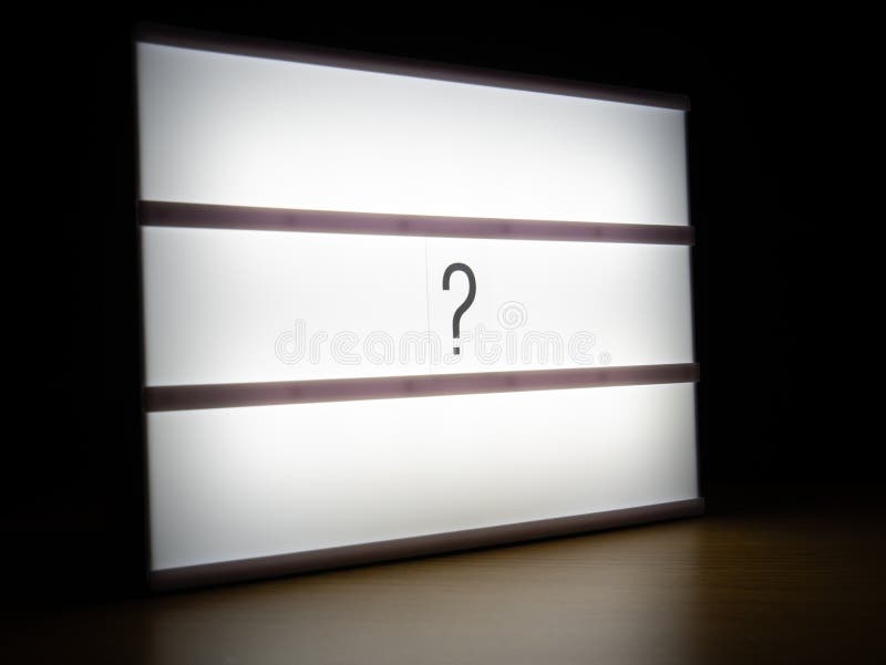 LED Light Box ? Question Mark Sign Stock Image - Image of light, board ... LED Light Box ? Question Mark Sign Stock Image - Image of light, board ...