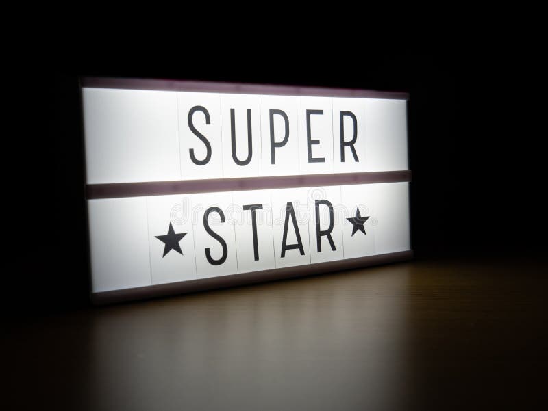 LED Light Box Super Star Awards Message Board Stock Photo - Image of ...