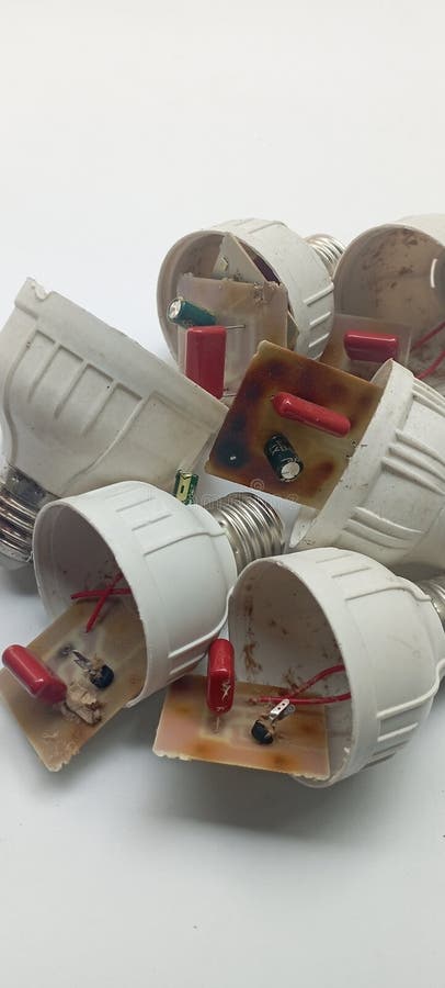 LED light bulb is broken stock photo. Image of bulb - 349416098