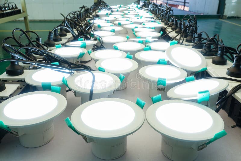 LED light bulb factory stock photo. Image of aluminum - 146833834