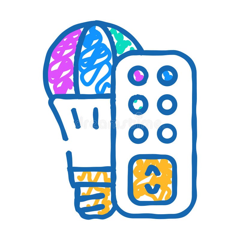 Led Light Bulb Icon Doodle Illustration Stock Vector - Illustration of ...