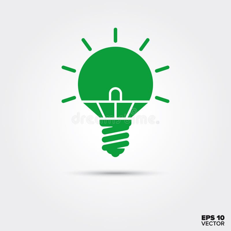LED Light Bulb Icon. Energy Saving Lighting Symbol Stock Vector ...