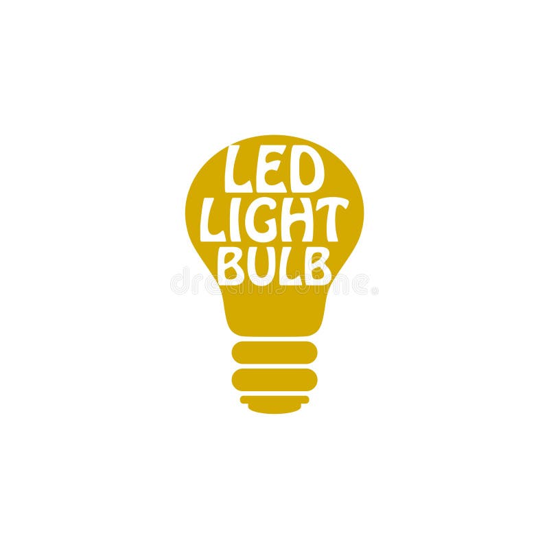 LED Light Bulb Icon Isolated on White Background Stock Vector ...