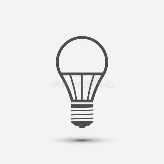 Led Light Bulb Icon. Vector Illustration Stock Vector - Illustration of ...