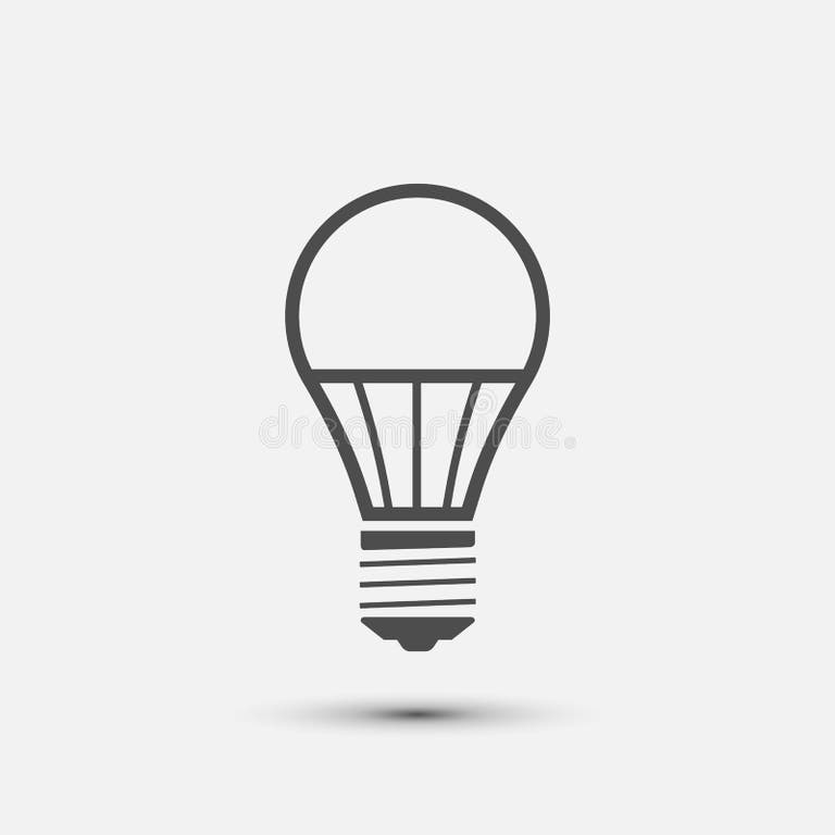 Led Light Bulb Icon. Vector Illustration Stock Vector - Illustration of ...