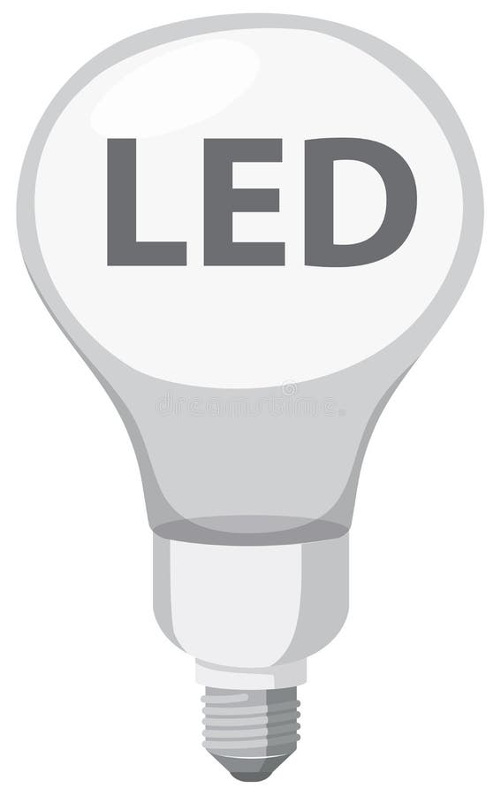An led light bulb stock vector. Illustration of clipart - 137008091