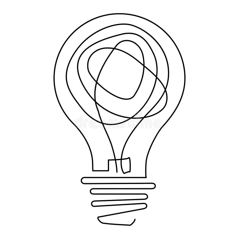 LED Light Bulb, Illustration, New Technology Light Bulbs Minimalist ...