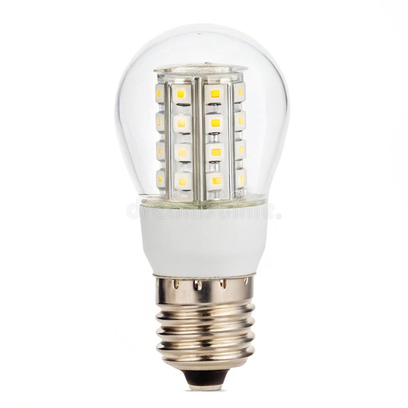 LED Light Bulb Isolated on Transparent Background Stock Illustration ...