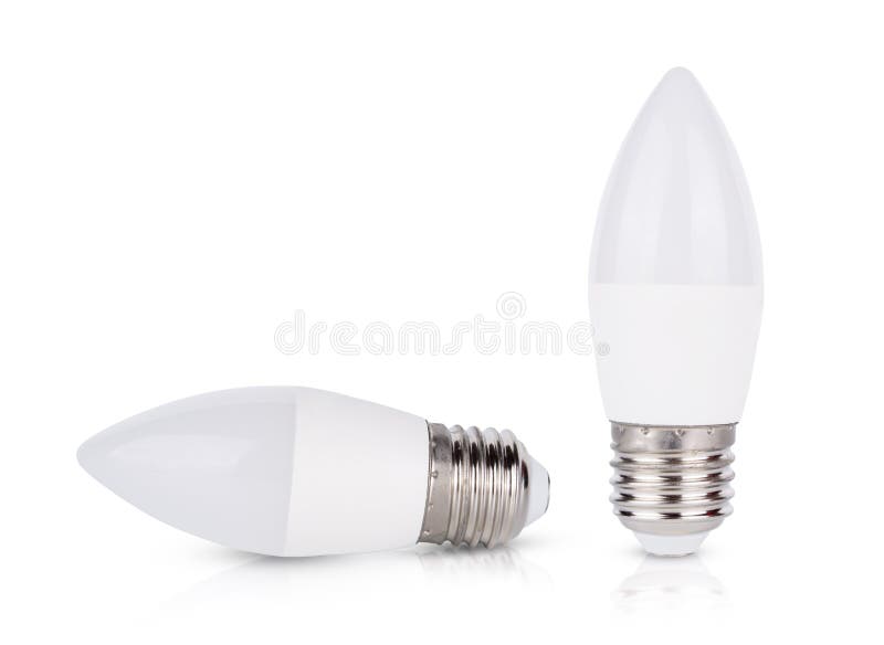 LED Light Bulb Isolated on White Background Stock Image - Image of ...