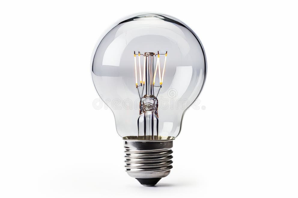 LED Light Bulb, Isolated on White Background. Lighting, Energy ...