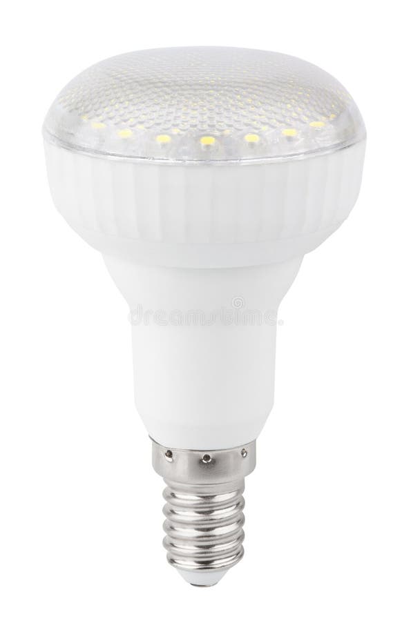 LED Light Bulb Isolated on White Stock Image - Image of diode, energy ...