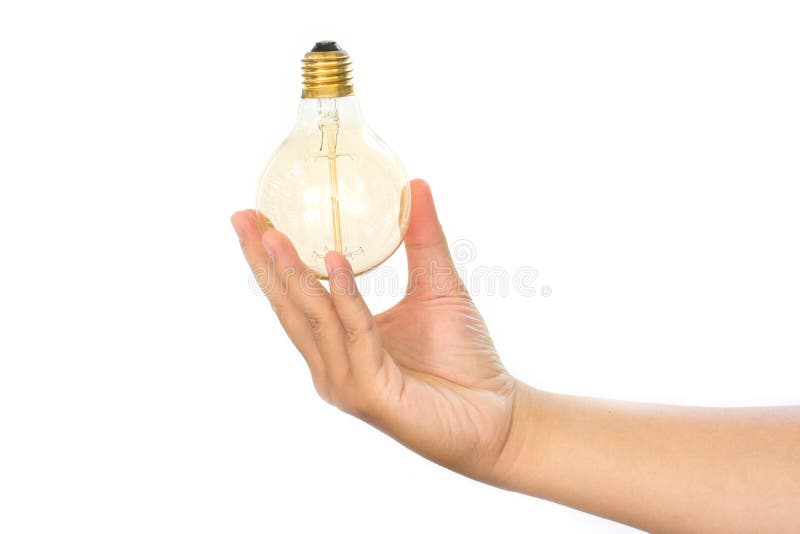 LED Light Bulb Lamp in Hand Stock Photo - Image of electricity, bulb ...