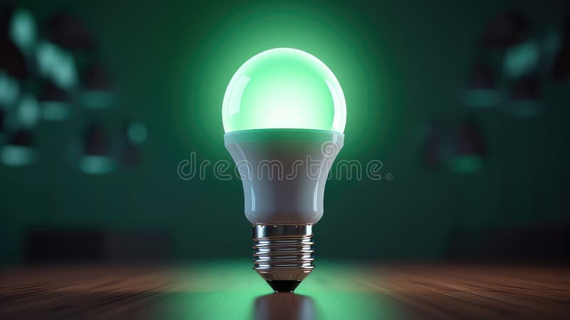 An LED Light Bulb Radiating Light while Consuming less Energy ...