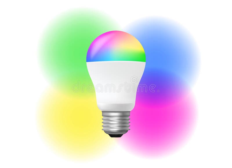 Led Light Bulb RGB Multicolor Vector Illustration Stock Vector ...