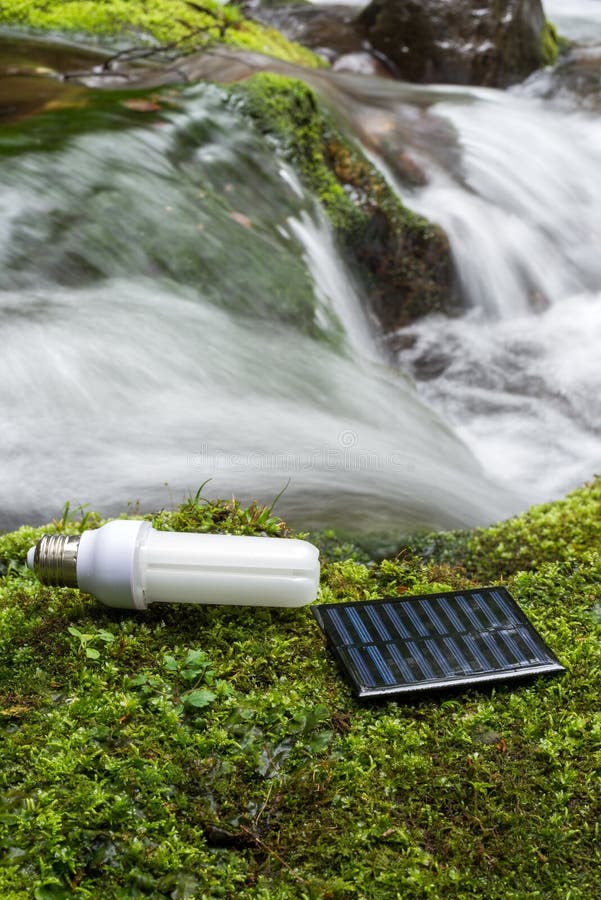 LED and solar panel stock image. Image of lamp, natural - 272435193