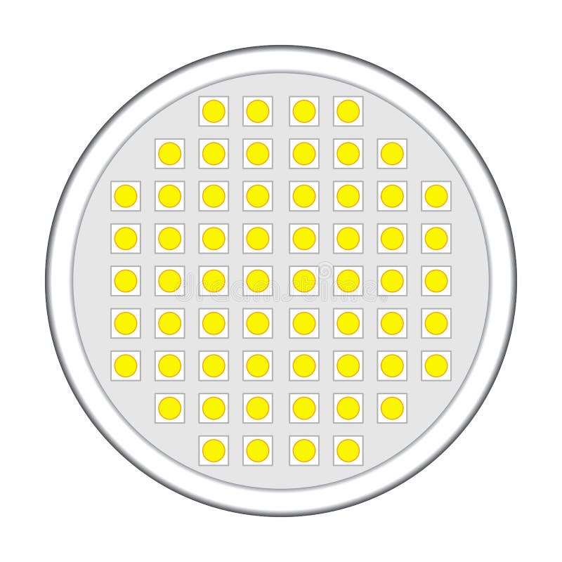 Led Light Bulb Vector Icon. Realistic Vector Icon Isolated on White ...