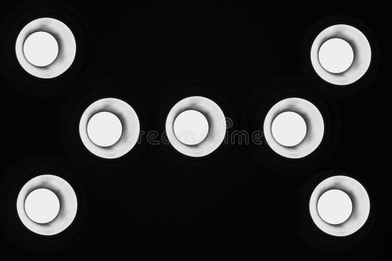 LED Light Bulbs on Black Background. Stock Photo - Image of ...