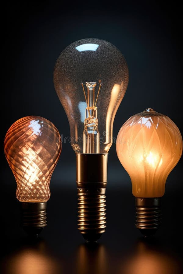 Led Light Bulbs Next To Traditional Incandescent Ones Stock ...