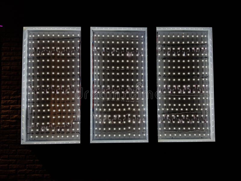 Backside of LED Display Screen Boxes on the Brick Wall Stock Image ...