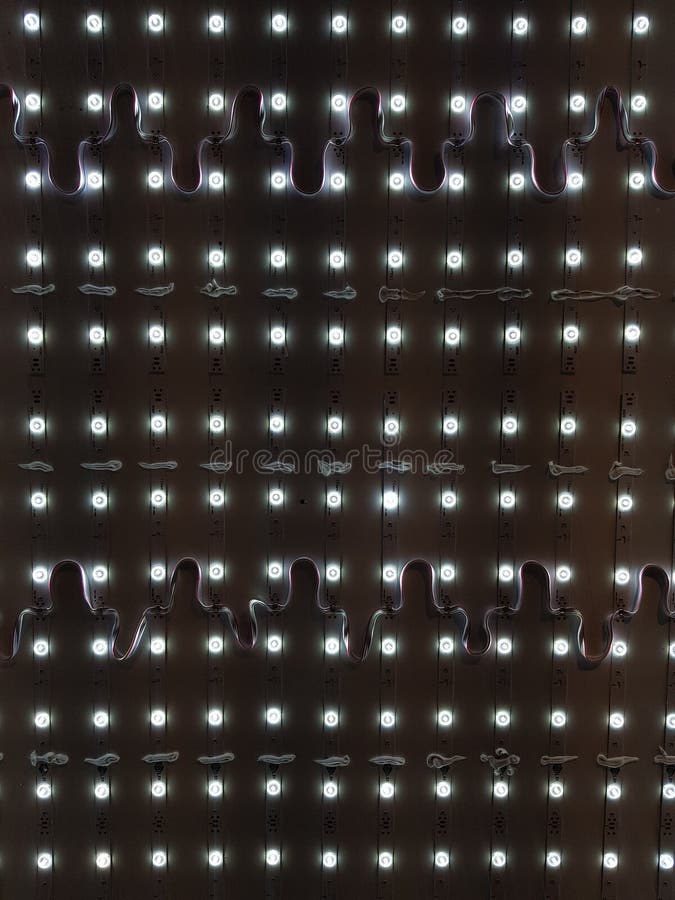 LED Light Bulbs Backside of LED Display Screen Stock Photo - Image of ...