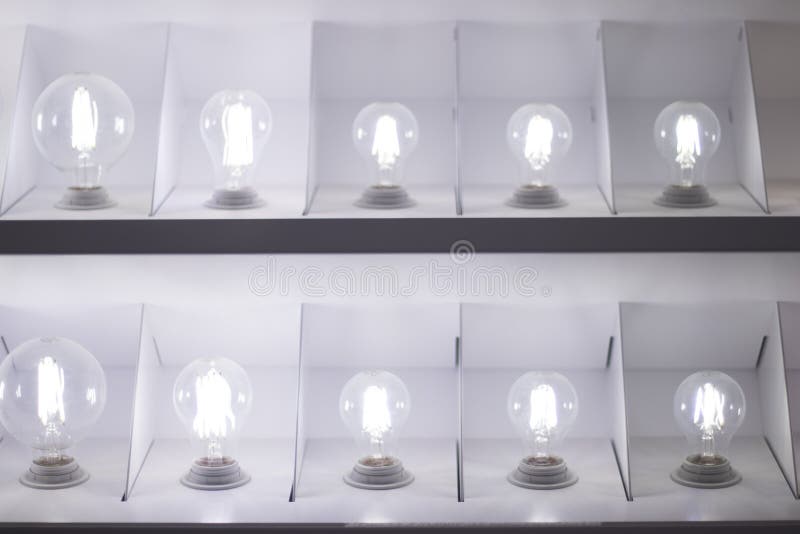 LED Light Bulbs Store Display Stock Image - Image of lights, lighting ...