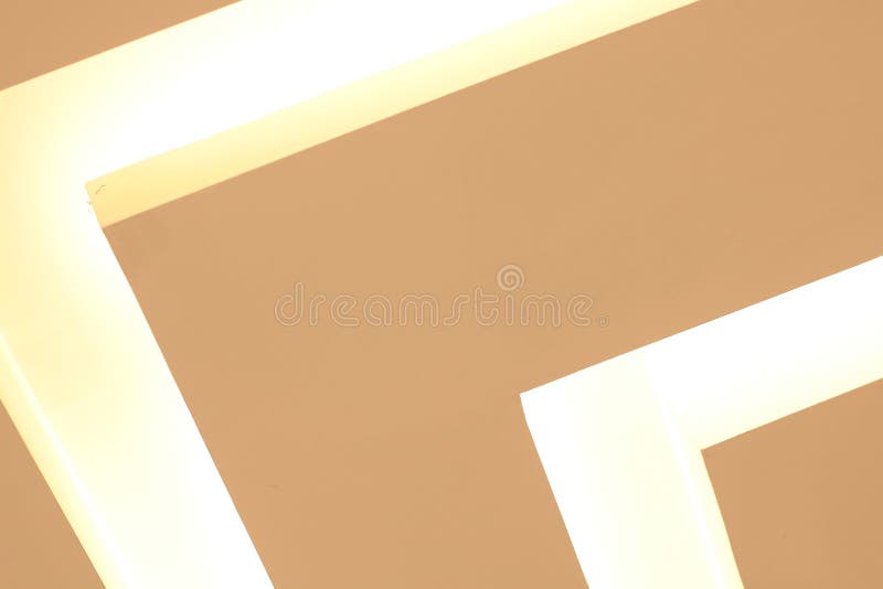 Led Light Ceiling Loft Style Stock Image - Image of modern, bright ...